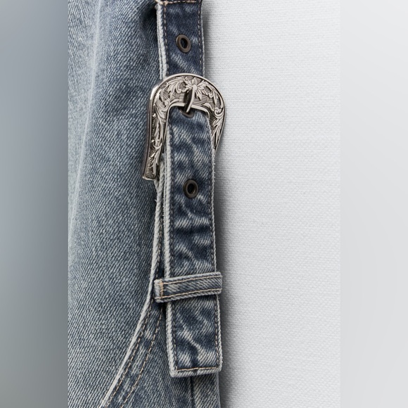 Zara | Jeans | Zara Trf Wide Leg Buckle Jeans | Poshmark